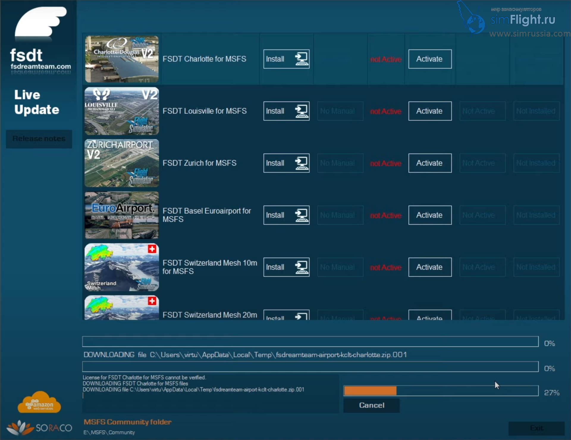 FSDT Universal Installer • simFlight Russia